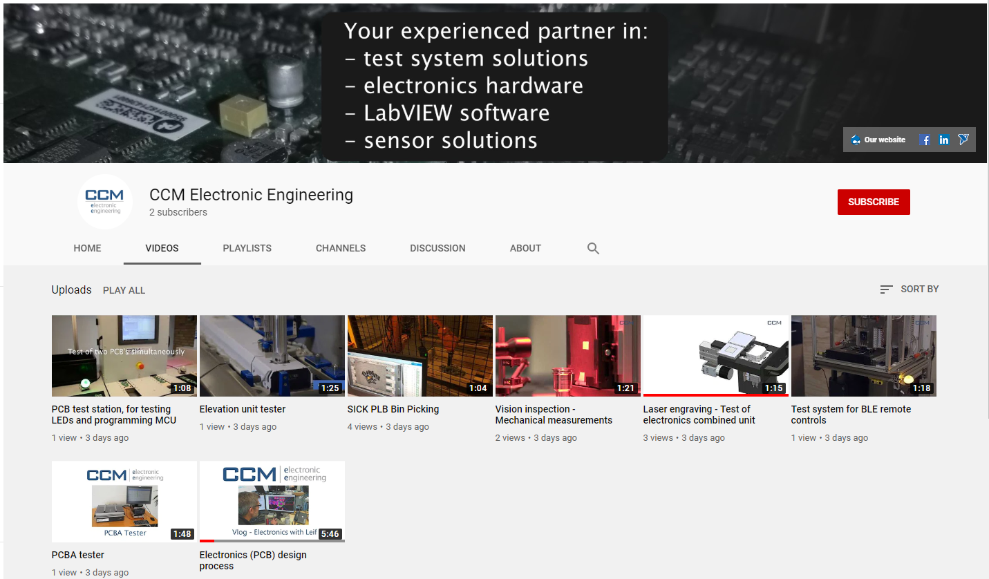 YouTube channel screenshot.png | CCM electronic engineering